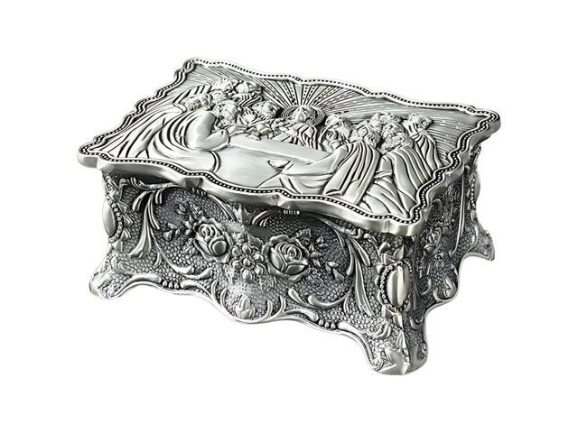 Click here for Vintage Jewelry Box  4.9 X 3.3 X 2 In  Pewter Fini... prices