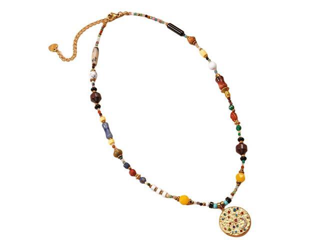 Click here for Bohemian Necklace For Women  Chunky Beaded Crystal... prices