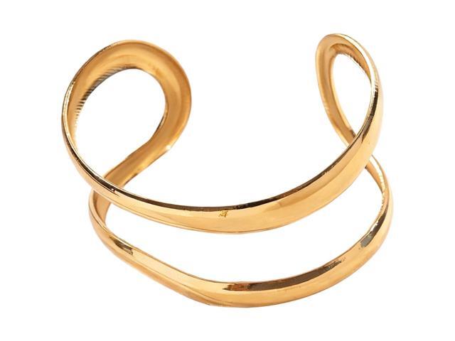Click here for WomenS Gold Bangle  Geometric Double Layer Open Cu... prices