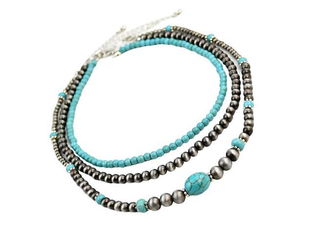 Click here for WomenS Bohemian Style Turquoise Necklace Set  Mult... prices