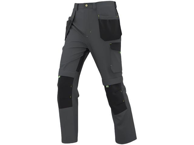 Click here for Gray MenS Work Pants With Elastic Waist  Multi Poc... prices