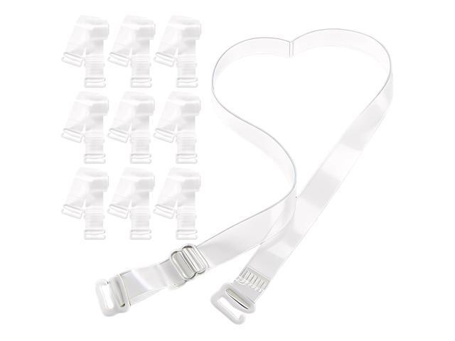 Click here for 10 Pcs Clear Bra Strap Set  0.4 In  Adjustable  In... prices