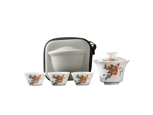 Click here for Portable Kung Fu Tea Set White Porcelain Teapot wi... prices