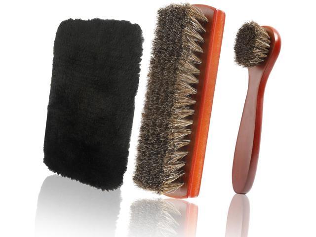 Click here for 3-Piece Shoe Brush Set Horsehair Leather Cleaning... prices