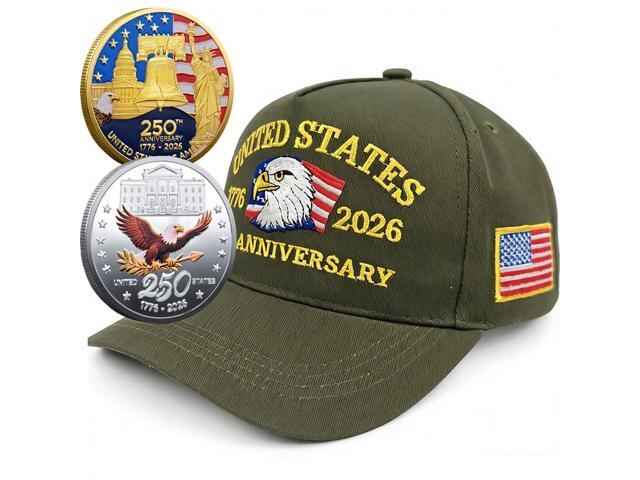 Click here for US 250th Anniversary Cap with Coin 1776-2026 250 Y... prices