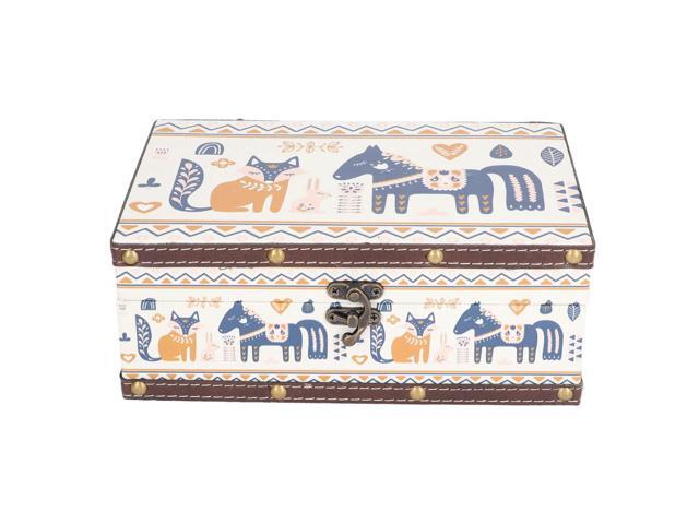 Click here for Wooden Jewelry Box  Vintage Treasure Chest with PU... prices