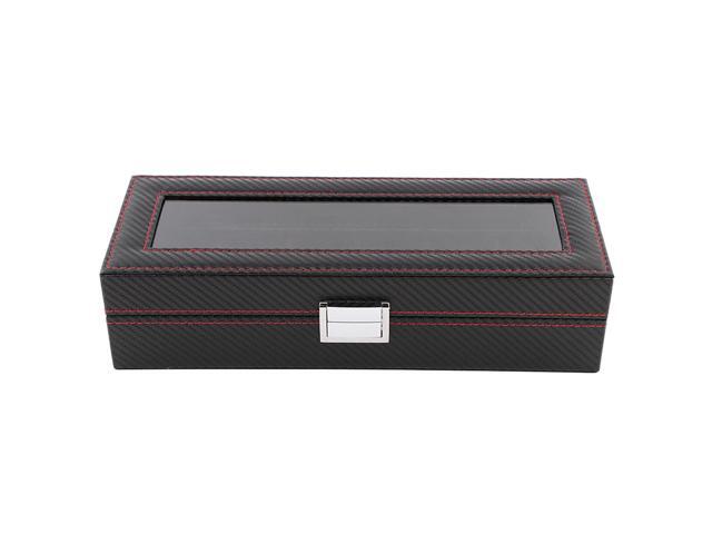 Click here for 6 Slot Watch Box  Carbon Fiber Watch Case with Red... prices