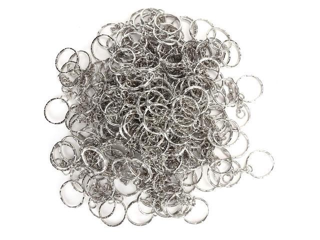 Click here for 200Pcs Key Ring with Chain  Round Zinc Alloy Keych... prices
