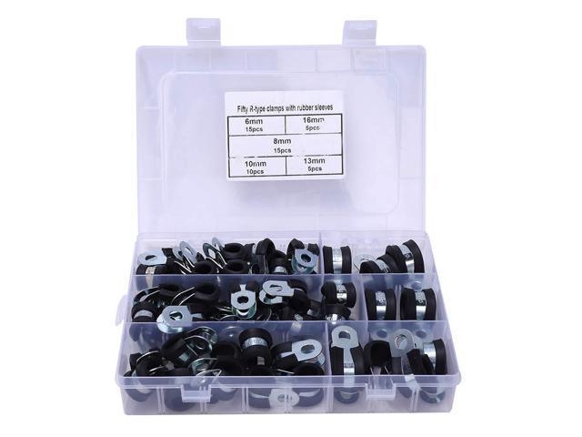 Click here for 50pcs R - Type Rubber Padded Hose Clamp  Cable Wir... prices
