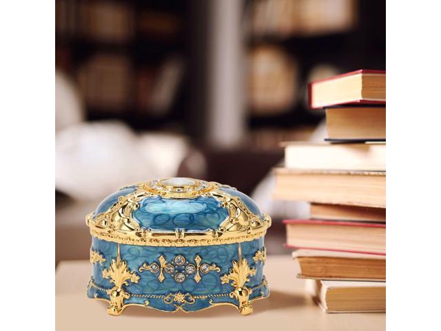 Click here for Oval Rhinestone Jewelry Box  Velvet Trinketstorage... prices