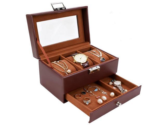 Click here for 3 Slot Watch Display Case  Double Layer PU Leather... prices