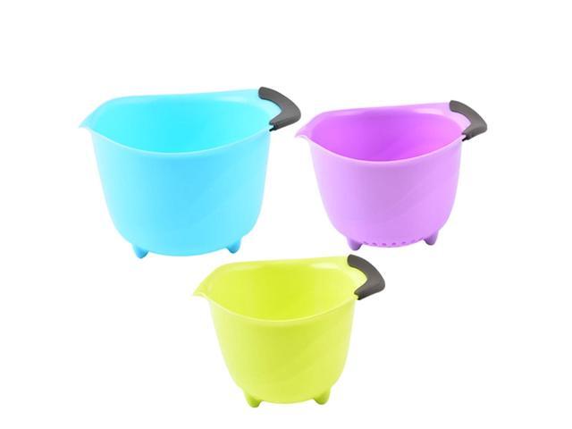 Click here for 3pcs Fruit Mixing Bowl and Basket Set with Scale D... prices