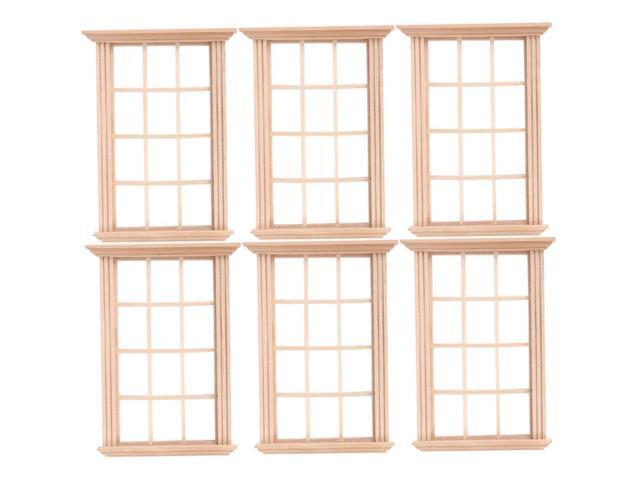 Click here for 6Pcs Miniature Wooden Window Frame for Dollhouse F... prices