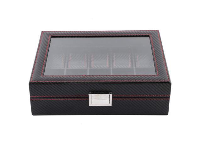 Click here for 10 Slot Watch Box  Carbon Fiber Watch Case with Re... prices