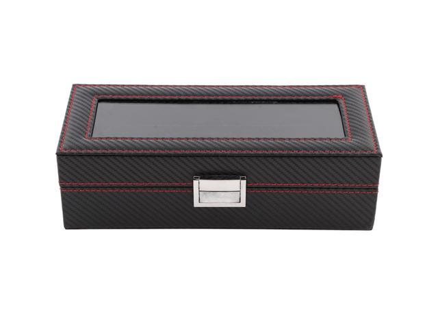 Click here for 5 Slot Watch Box  Carbon Fiber Watch Case with Red... prices
