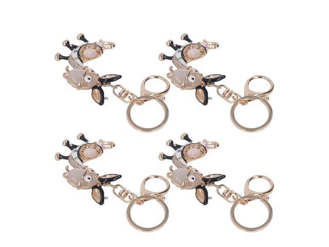 Click here for 4 Pcs Cute Donkey Keychains  Exquisite Czech Rhine... prices