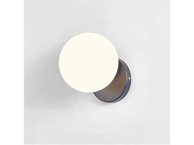 Click here for Contemporary Black Wall Sconce  Globe Opal Glass S... prices