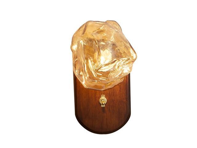 Click here for Wood Wall Sconce Glass Wall Light Amber Glass Scon... prices