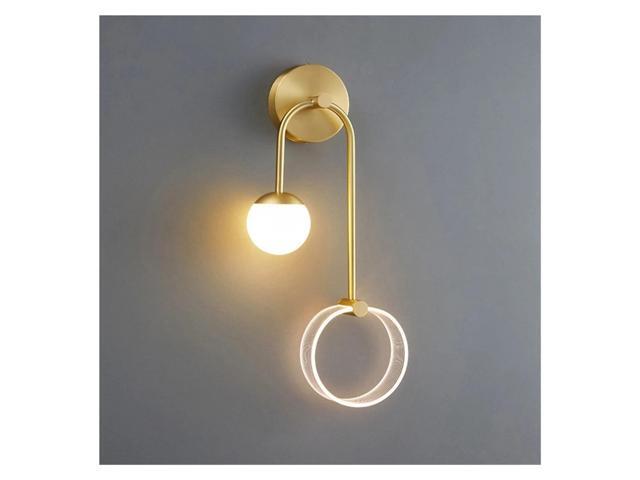Click here for Nordic Bedside Glass Ball Wall Light Acrylic Ring... prices