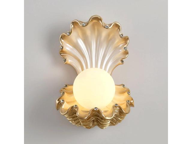 Click here for Seashell Wall Sconce  Resin Wall Lamp with Glass G... prices