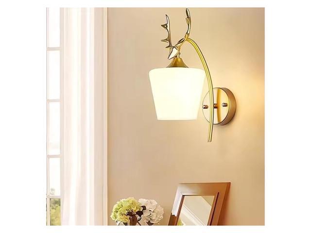 Click here for LED Wall Lamp Creative Iron Art Glass Deer Head Eu... prices