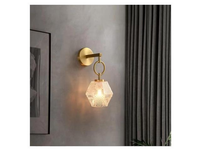 Click here for Full Copper Nordic Glass Wall Lamp Bedroom Lamp Am... prices