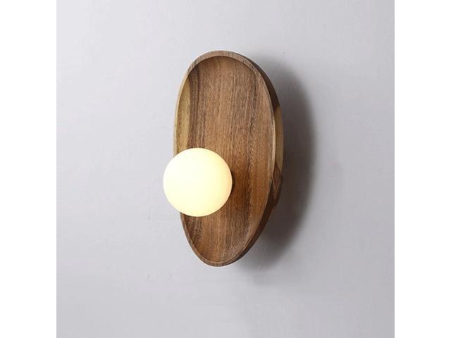 Click here for Modern Nordic Wall Sconce  Solid Wood Oval Backpla... prices