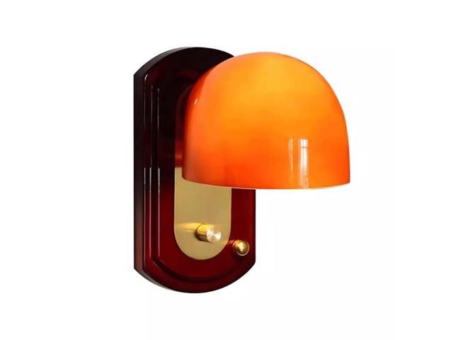 Click here for Retro Mid-Century Wall Sconce  Caramel Glass Dome... prices