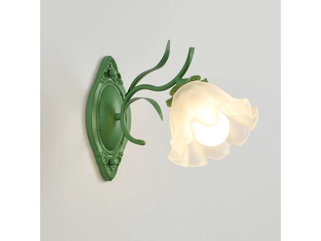Click here for Floral Wall Sconce  Cream Green Iron Art Wall Lamp... prices