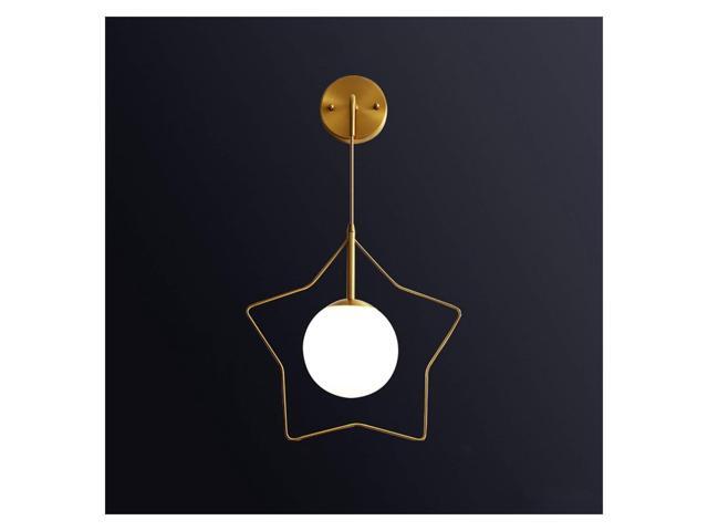 Click here for Creative Living Room Star Wall Lamp with Round Gla... prices