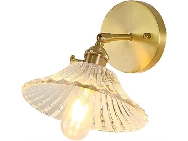 Click here for Wall Lamp Flower-Shaped Glass Wall Light Brass Per... prices