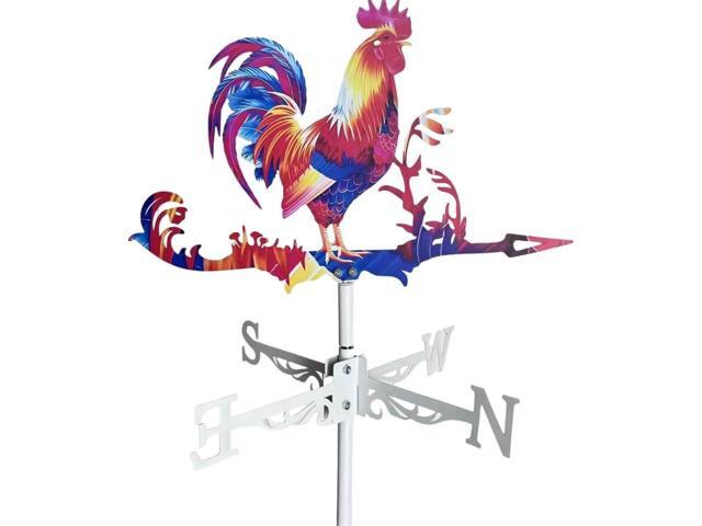 Click here for Metal Colorful Rooster Weathervane Outdoor Animals... prices