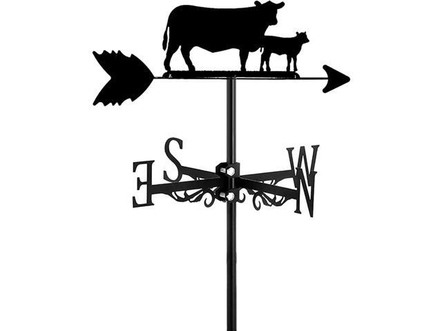 Click here for Metal Iron Weather Vane with Black Cow Calf Orname... prices