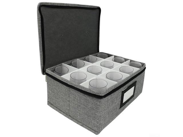 Click here for Whiskey Glass Storage Box With 12 Compartments For... prices