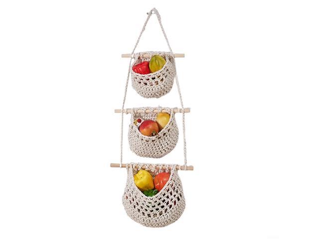 Click here for 3-Tier Hanging Fruit Basket for Kitchen Storage &... prices