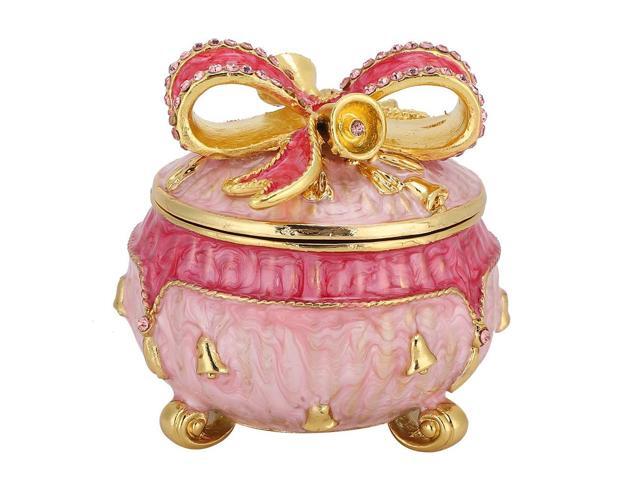 Click here for Enameled Bow Jewelry Box  Metal Craft Jewelry Stor... prices