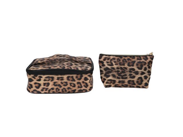 Click here for 2pcs Leopard Print Makeup Bag  PU Leather Cosmetic... prices