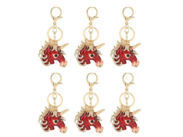 Click here for 6 Pcs Cartoon Style Metal Key Chains with Rhinesto... prices