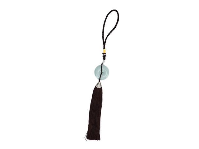 Click here for Round Porcelain Tassel Pendant Keychain  Elegant H... prices