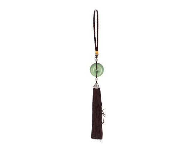 Click here for Round Porcelain Tassel Pendant Keychain  Elegant H... prices