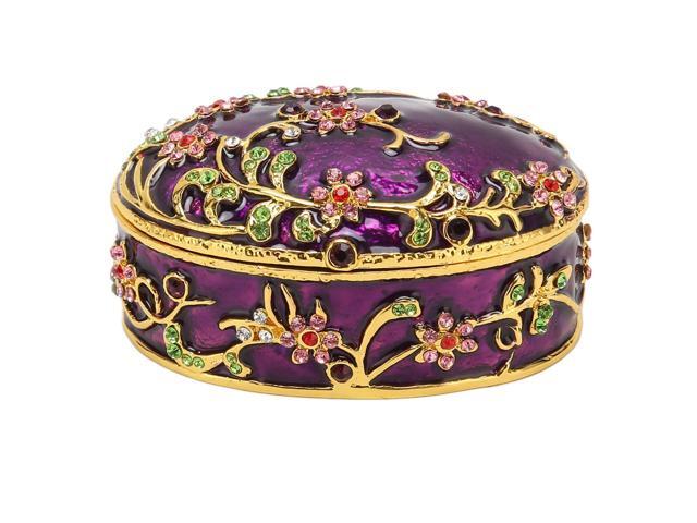Click here for Hand Painted Flower Trinket Box  Hinged Jewelry Tr... prices