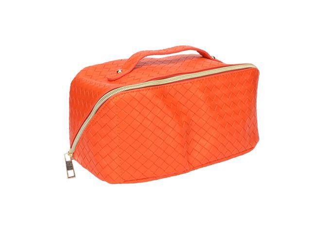 Click here for Orange Makeup Travel Bag  Cosmetic Bag with Large... prices