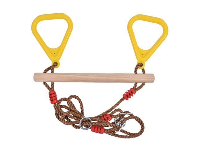 Click here for Heavy Duty Trapeze Wooden Swing Bar with Rings  Ki... prices