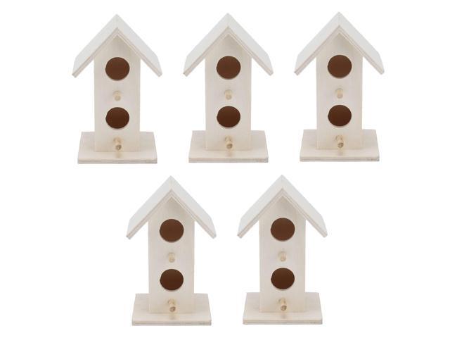 Click here for 5Pcs Wooden Birdhouse Garden Weatherproof Nesting... prices