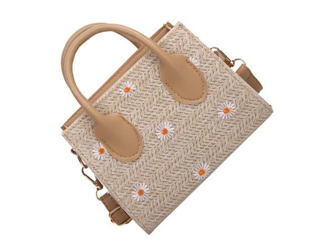 Click here for Daisy Woven Handbag Khaki Hand-woven Shoulder Bag... prices