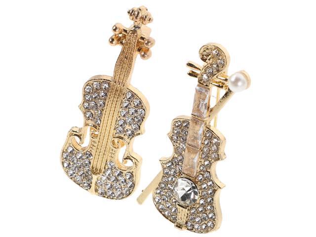 Click here for 2pcs Violin Brooch Pins Musical Instrument Brooche... prices