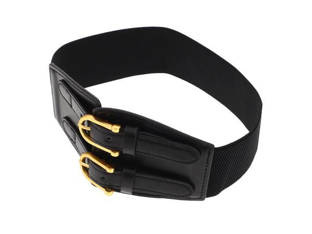 Click here for Womens Vintage Double Buckle Wide Waist Belt Elast... prices