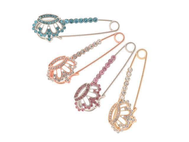 Click here for 4 Pcs Crystal Crown Brooch Pins Set Alloy Lapel Pi... prices