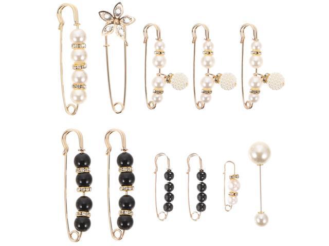 Click here for 11pcs Pearl Safety Brooch Pins Set Waist Tightener... prices