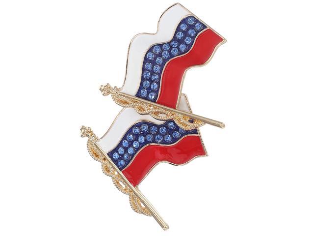 Click here for 2pcs Russian Flag Lapel Pins Rhinestone Brooch Pat... prices